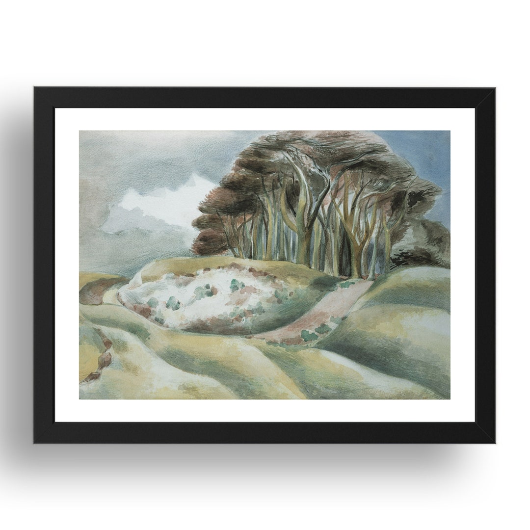 Wittenham (1935) by Paul Nash, Vintage English Landscape (castle Hill ...