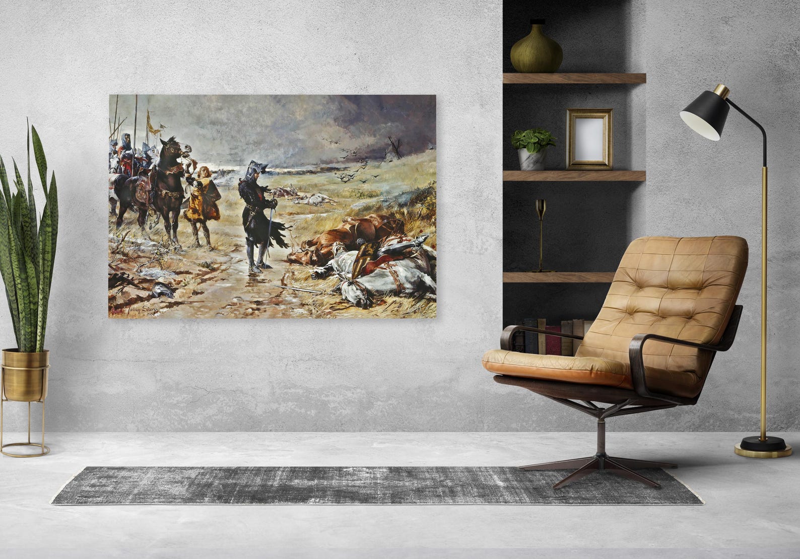 Black Prince at the Battle of Crecy, 1881, by Julian Russell Story ...