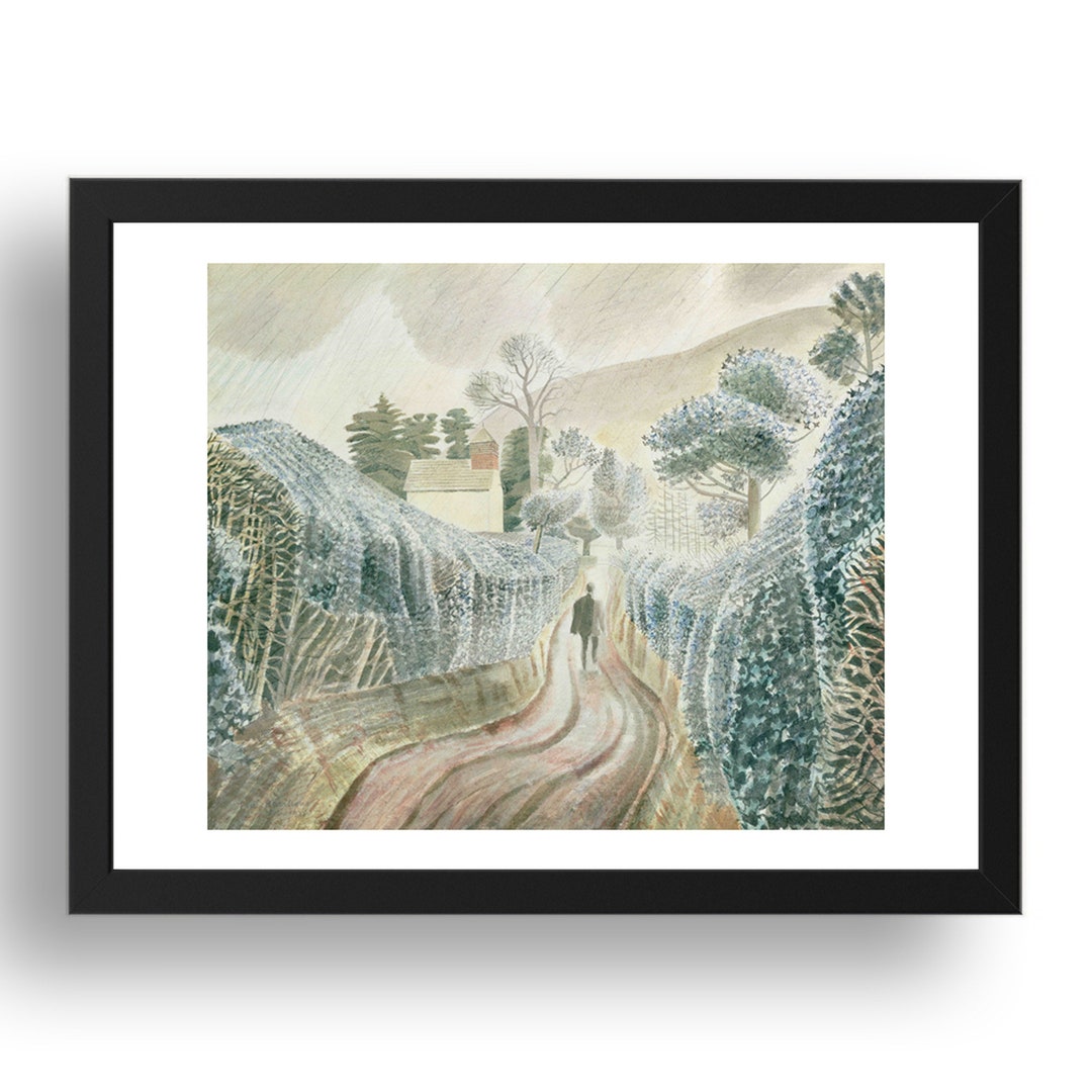 Wet Afternoon 1928 st Mary, Capel-y-ffin, Powys Self Portrait by Eric ...