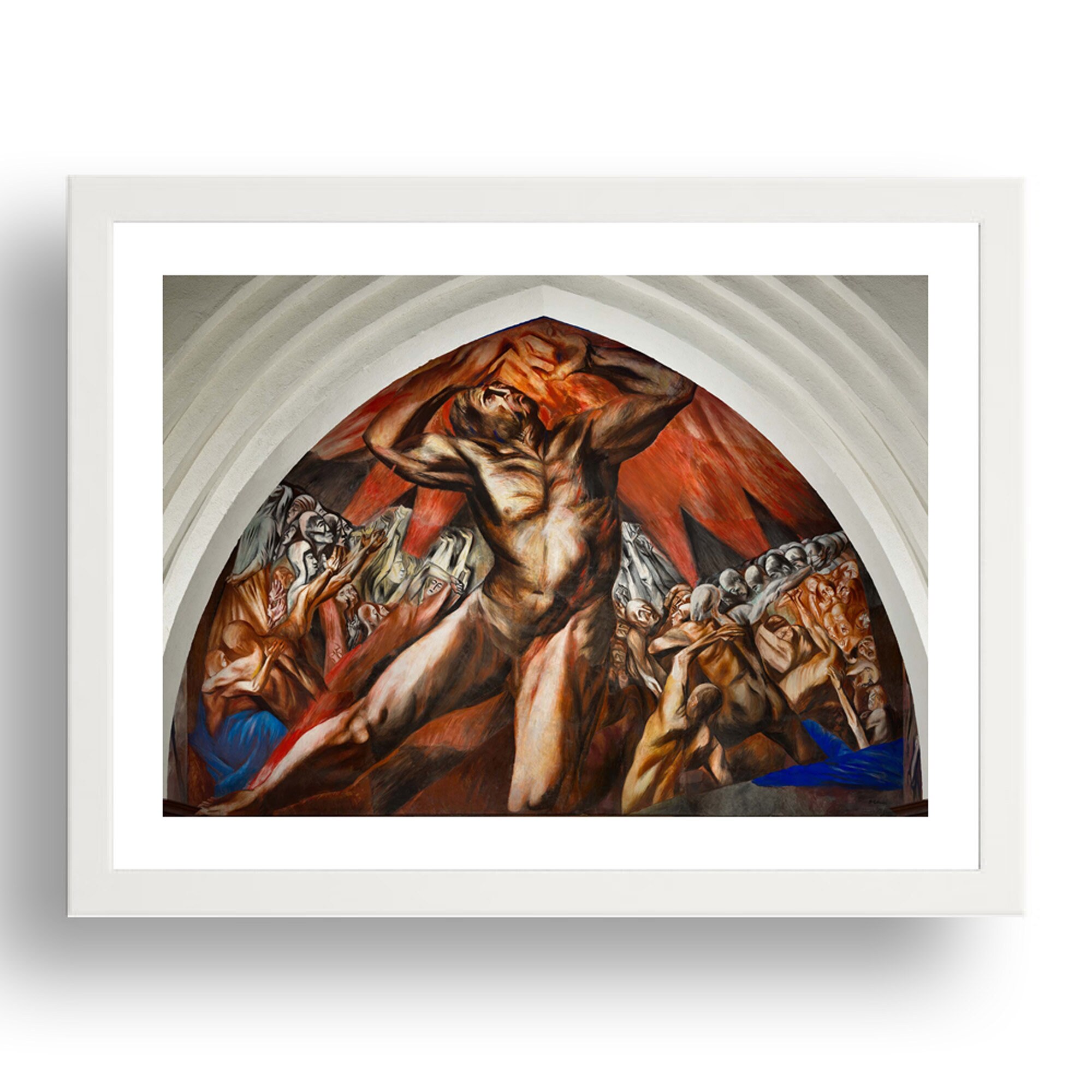 Prometheus pomona College Mural 1930 by José Clemente | Etsy