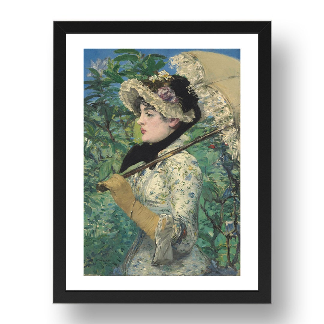 Printemps, 1881 by Edouard Manet spring, Woman With Umbrella Parasol ...