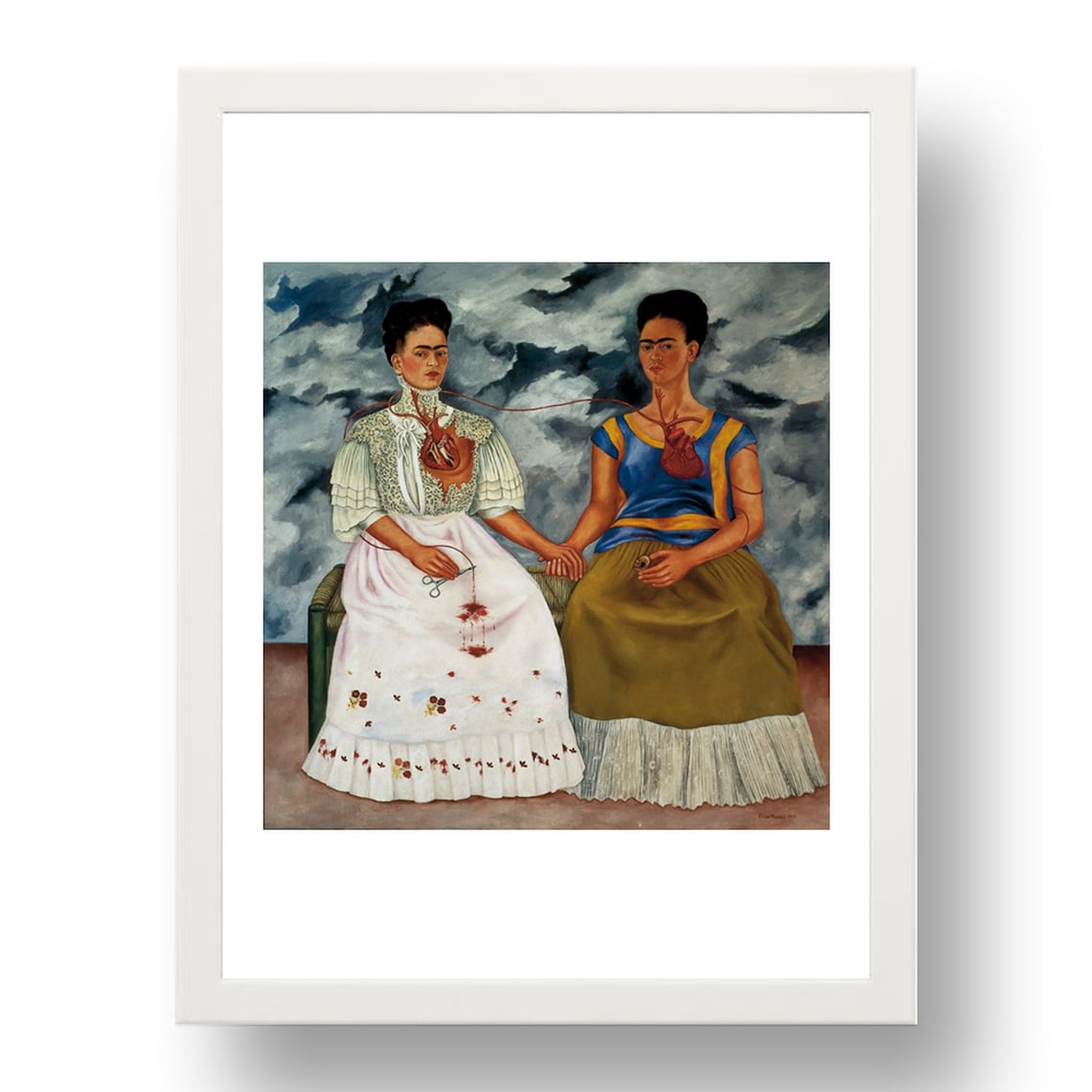 Frida Kahlo: The Two Fridas vintage self portrait artwork | Etsy
