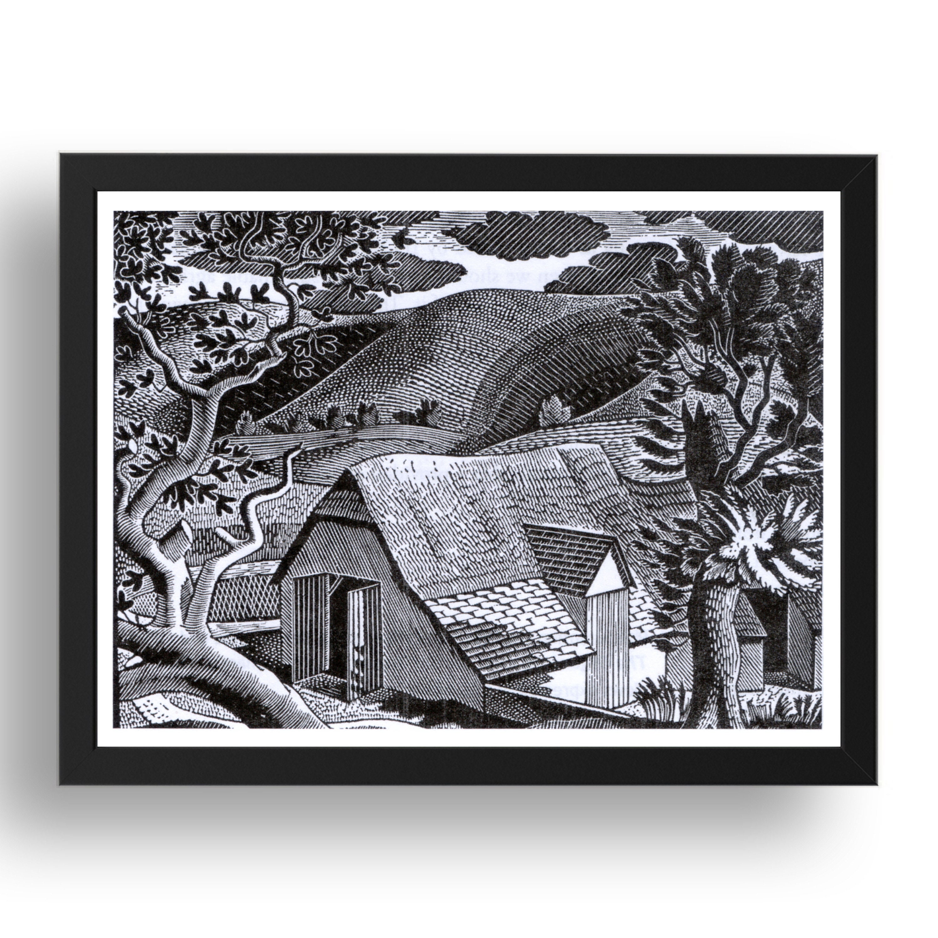 Sussex Landscape by Eric Ravilious Vintage Art Framed - Etsy UK