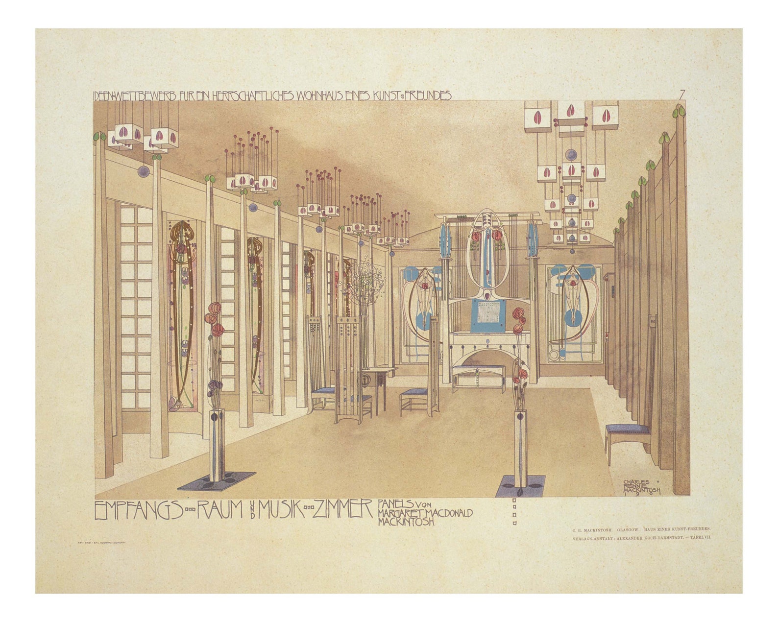 Design for an Art Lovers House 1901 by Charles Rennie | Etsy
