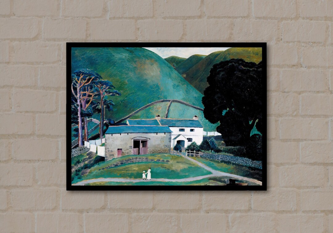 Farm at Watendlath 1921 by Dora Carrington, Vintage Engish Landscape ...