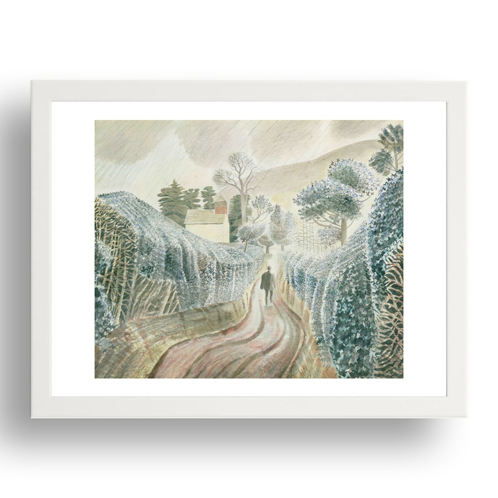 Wet Afternoon 1928 (st Mary, Capel-y-ffin, Powys) Self Portrait by Eric ...