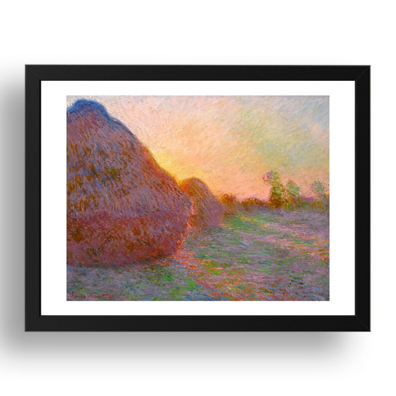 Meules Winter Haystacks 1890 by Claude Monet vintage French | Etsy