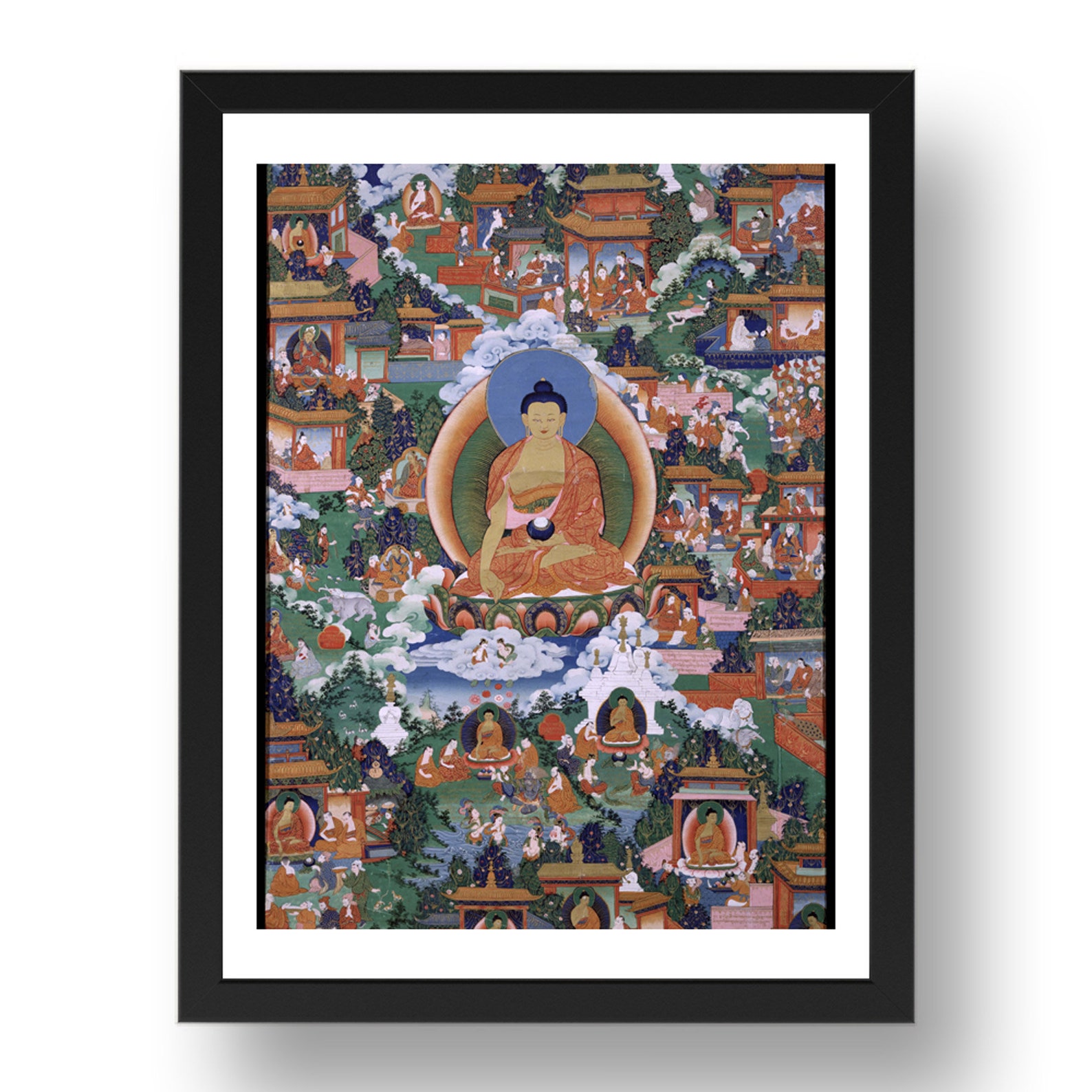 Shakyamuni Buddha With Avadana Legend Scenes Central Tibet C1850 ...