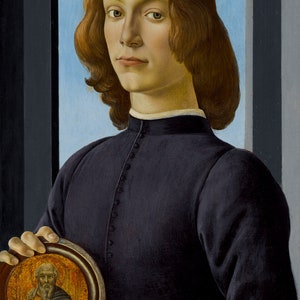 Young man Giovanni de' Medici il Popolano with roundel | Etsy