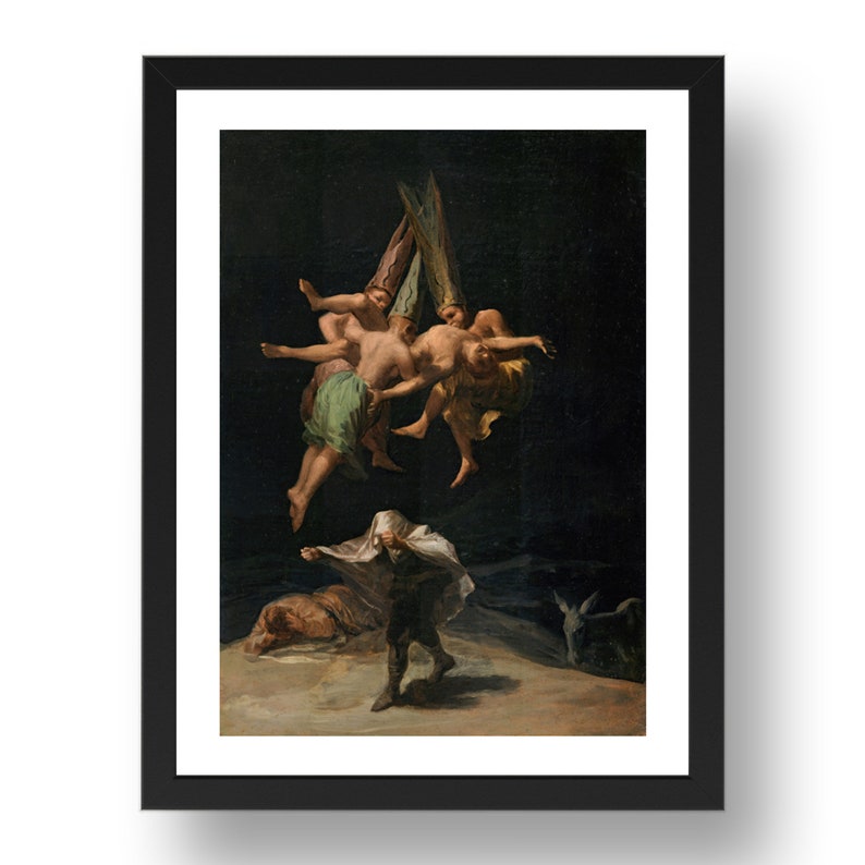 Witches’ Flight (1798) by Francisco De Goya, Vintage Arwork, Framed ...