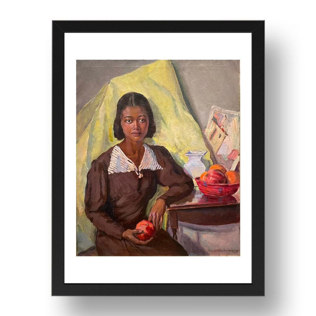 Girl With Pomegranate, 1940, by Laura Wheeler Waring, Vintage Classic ...