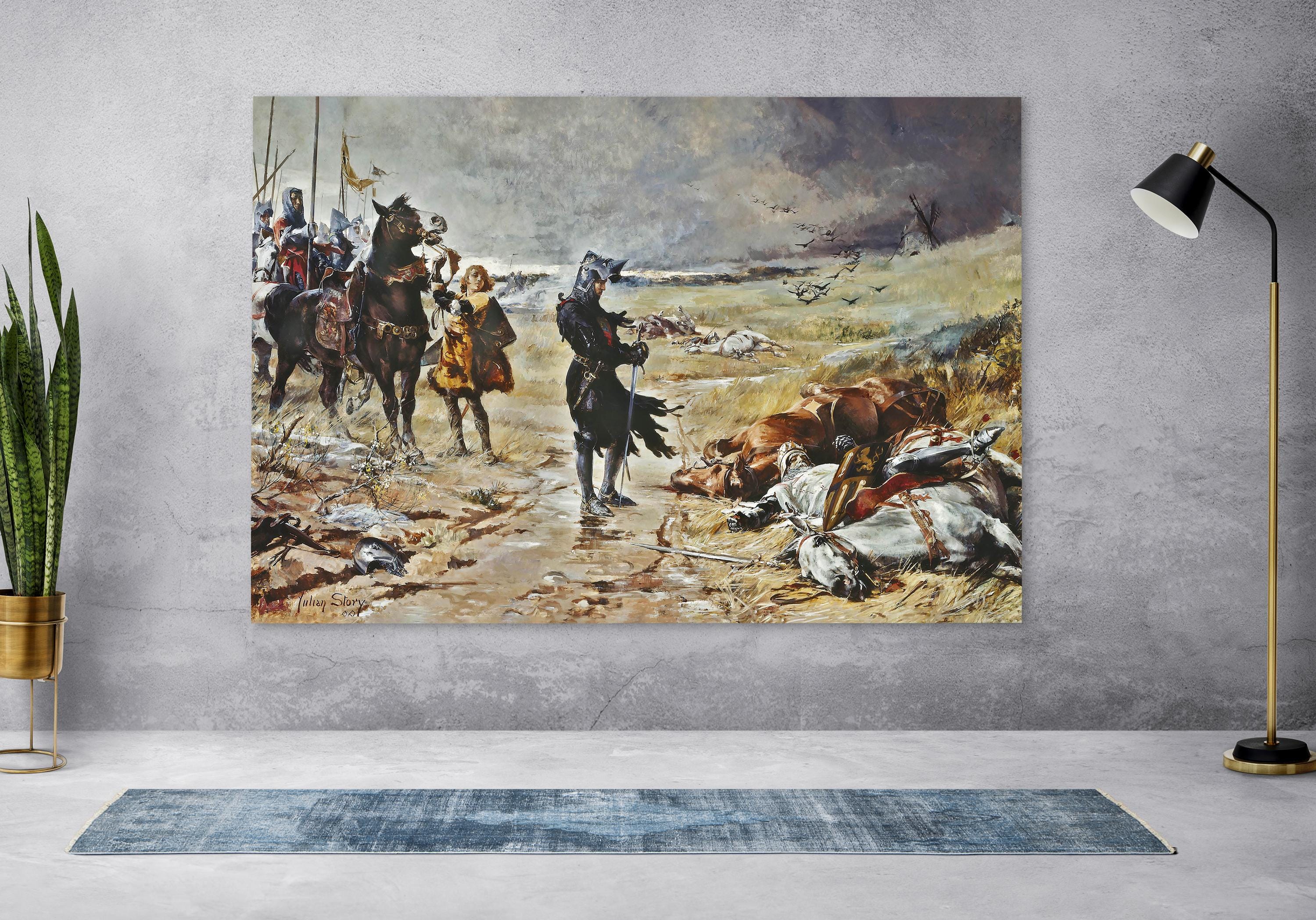 Black Prince at the Battle of Crecy, 1881, by Julian Russell Story ...
