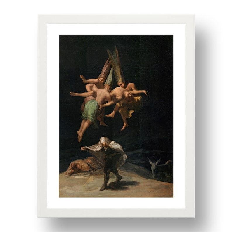 Witches’ Flight (1798) by Francisco De Goya, Vintage Arwork, Framed ...