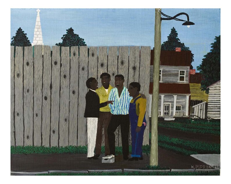Harmonizing (1944) by Horace Pippin, Vintage African American Art ...