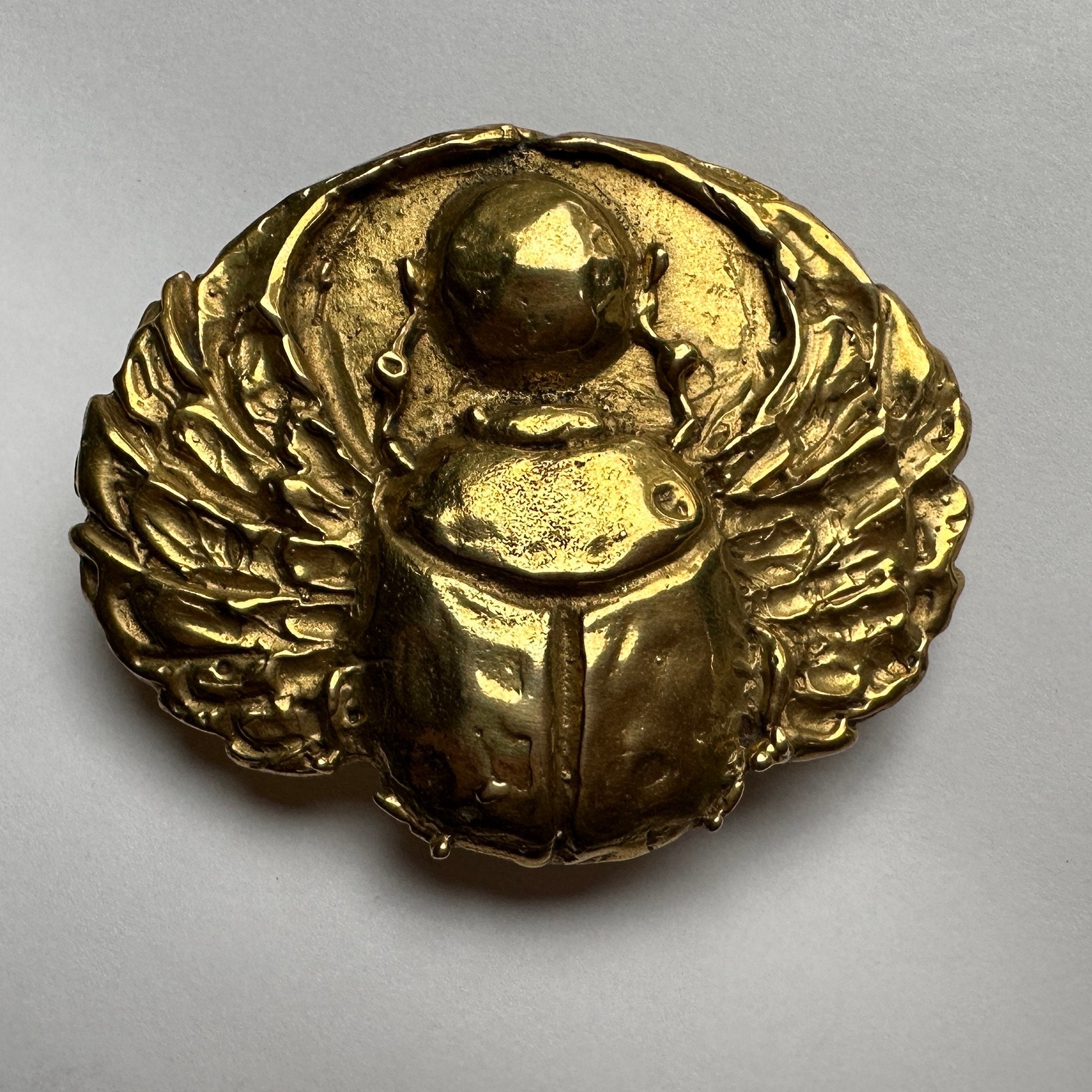 Egyptian Scarab bronze belt buckle by Marcela Ganly | mgmforex.com