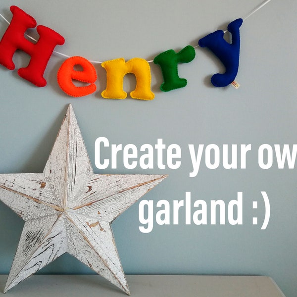 Felt Name Garland - Etsy