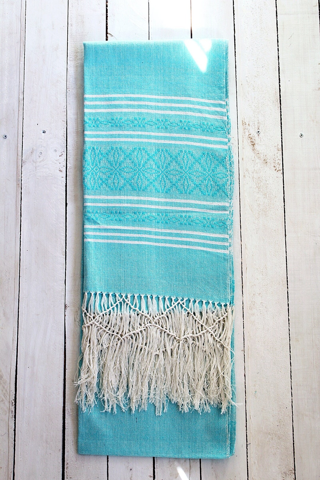 REBOZO Aquamarine, Antama's Authentic Mexican Cotton Rebozo for Shawl ...