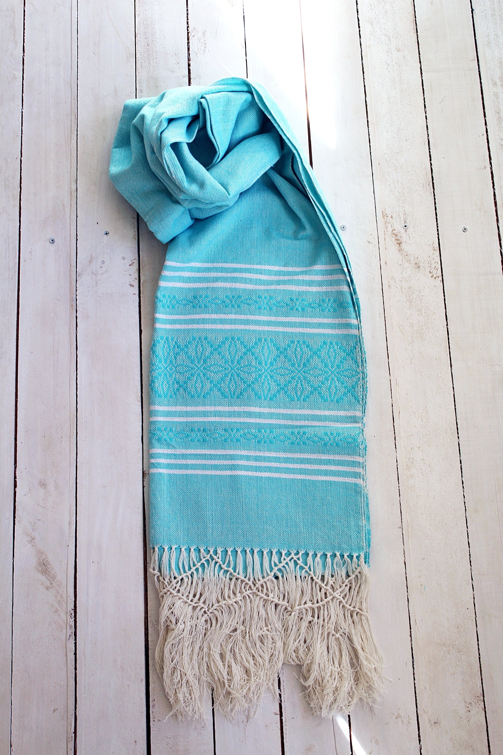 REBOZO Aquamarine, Antama's Authentic Mexican Cotton Rebozo for Shawl ...