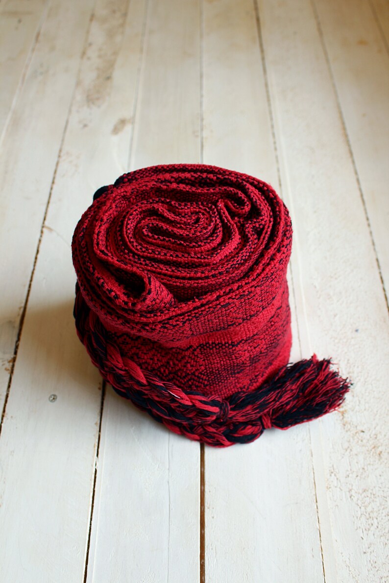 THICK FAJA Red With Black Stripes, Antama's Mexican Cotton Faja Belt ...