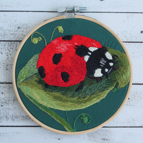 Ladybug Embroidery - Etsy