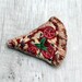 Embroidered Pizza Pin Hand Embroidery Food Brooch Pizza Lover Gift - Etsy