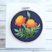 Embroidery Hoop Art Marigold Hand Embroidered Wall Decor Great Grandma ...