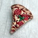 Embroidered Pizza Pin Hand Embroidery Food Brooch Pizza Lover Gift - Etsy