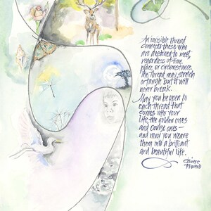 Invisible Thread That Connects, Chinese Proverb, 9x12", Wisdom Quote ...