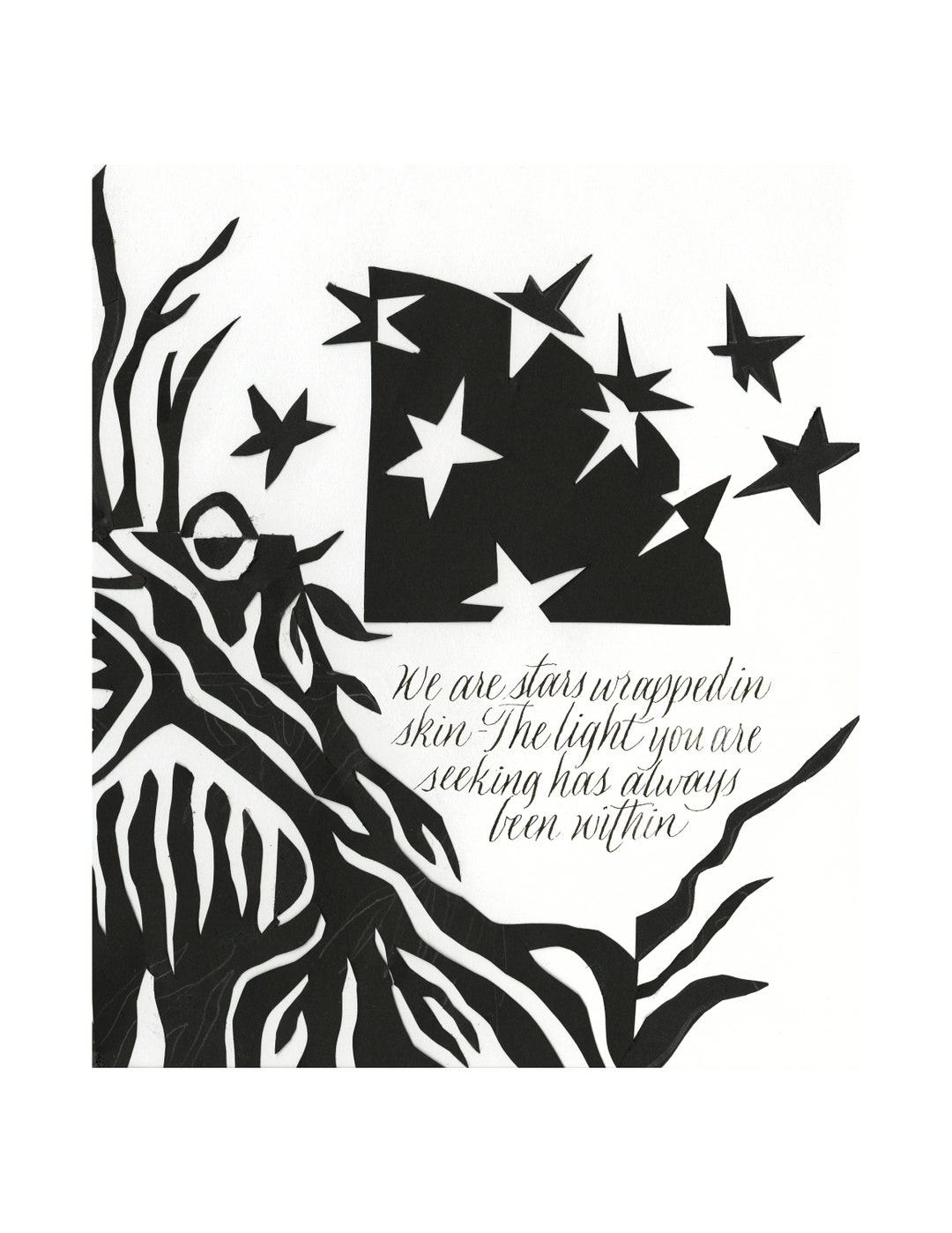 Rumi Quote Print: We Are Stars, Spiritual Calligraphy Art (8.5x11) - Etsy
