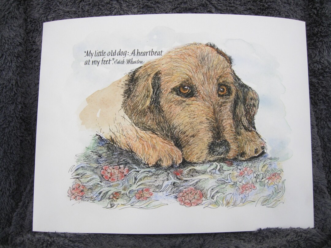 Edith Wharton Dog Art Print: Literary Quote, Terrier Wall Decor (8x10 ...