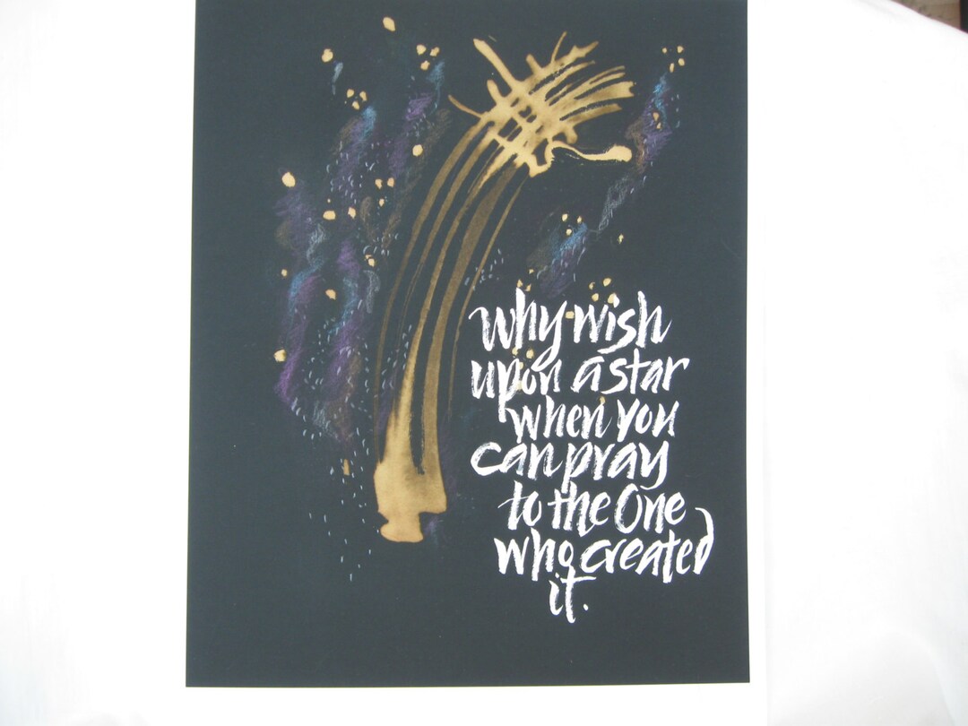 Night Sky Prayer Print: Inspirational Nursery Art (10" X 8") - Etsy