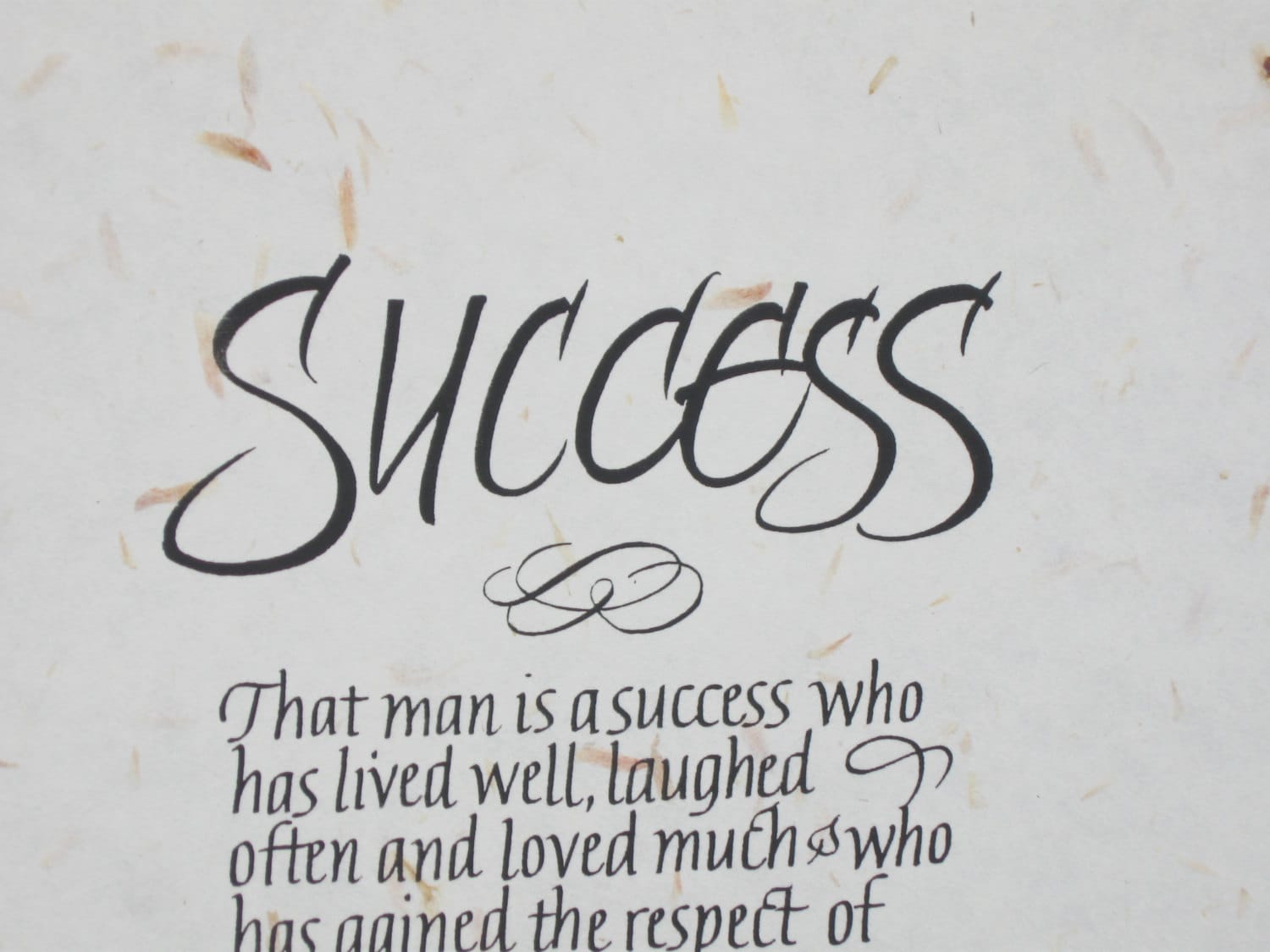 Success Calligraphy Print: Robert Louis Stevenson Quote (11" X 9") - Etsy