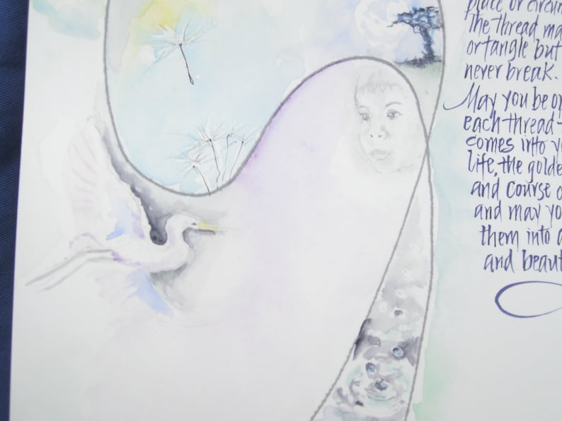 Invisible Thread That Connects, Chinese Proverb, 9x12", Wisdom Quote ...