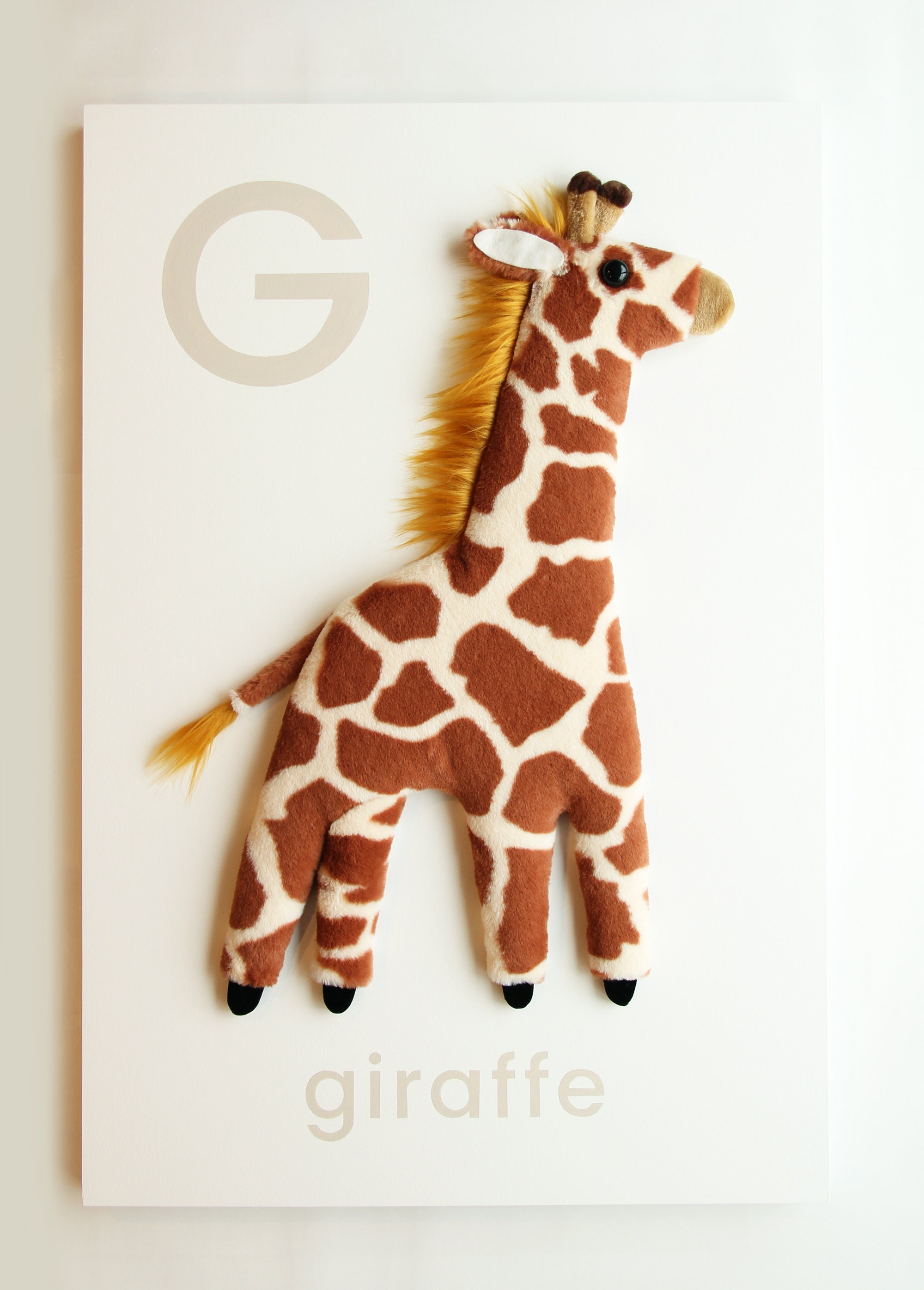 24x36 3D Plush Baby Giraffe Wall Decor Safari Kids Wall Art - Etsy