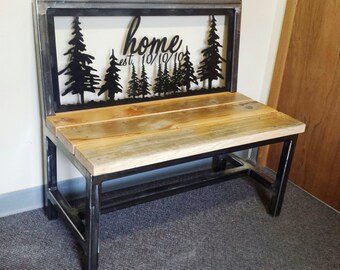 Custom Wood Bench - Etsy