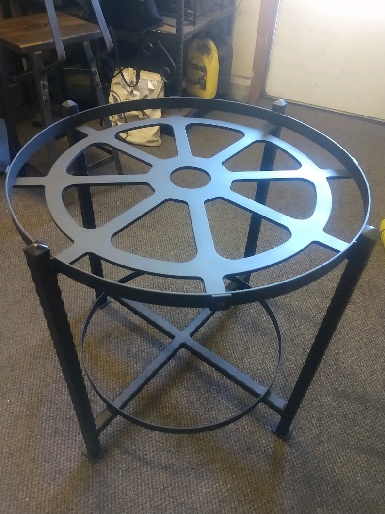 Handcrafted Round Circle Iron Metal Table FRAME ONLY | Etsy