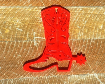 Cowboy Boot Metal Wall Art - Etsy
