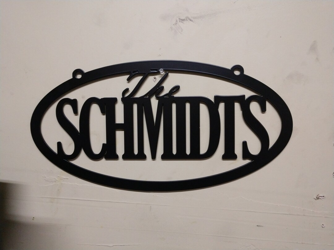 Sturdy Metal Iron Steel Oval Personalized Family Last Name Sign, Wall ...