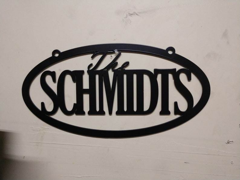 Sturdy Metal Iron Steel Oval Personalized Family Last Name - Etsy