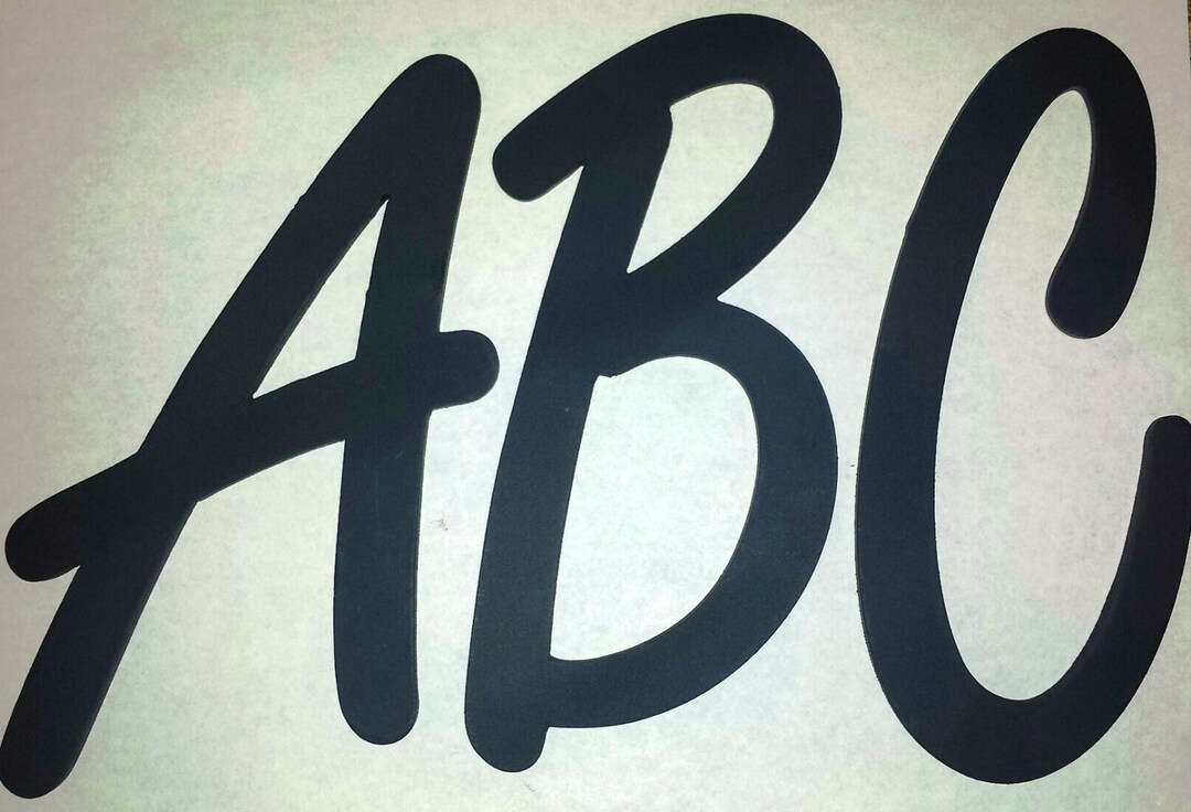 Sturdy Freestyle Script BOLD Font 7" High Metal Letters for Names or ...