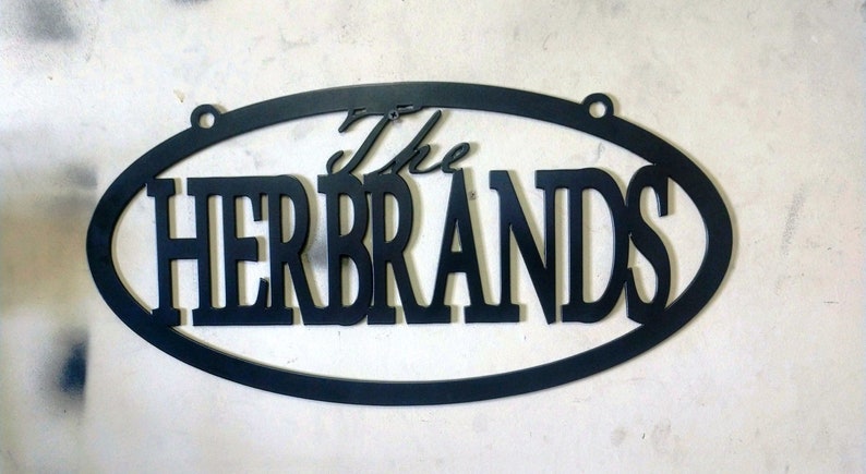 Sturdy Metal Iron Steel Oval Personalized Family Last Name - Etsy