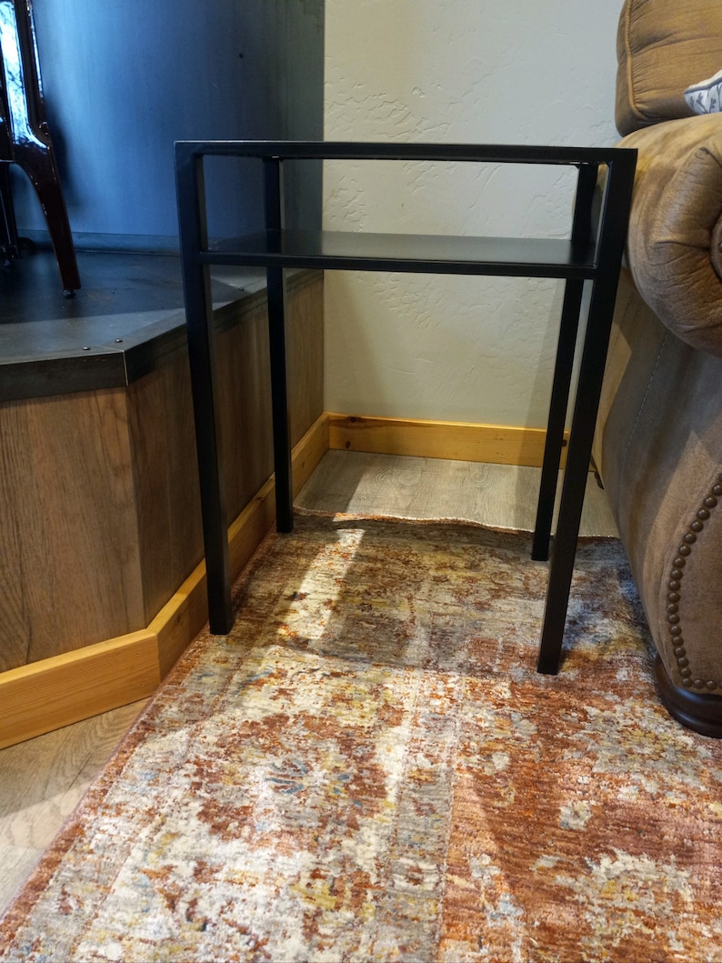 Handcrafted Sturdy Iron Rectangular Metal Side Table With - Etsy