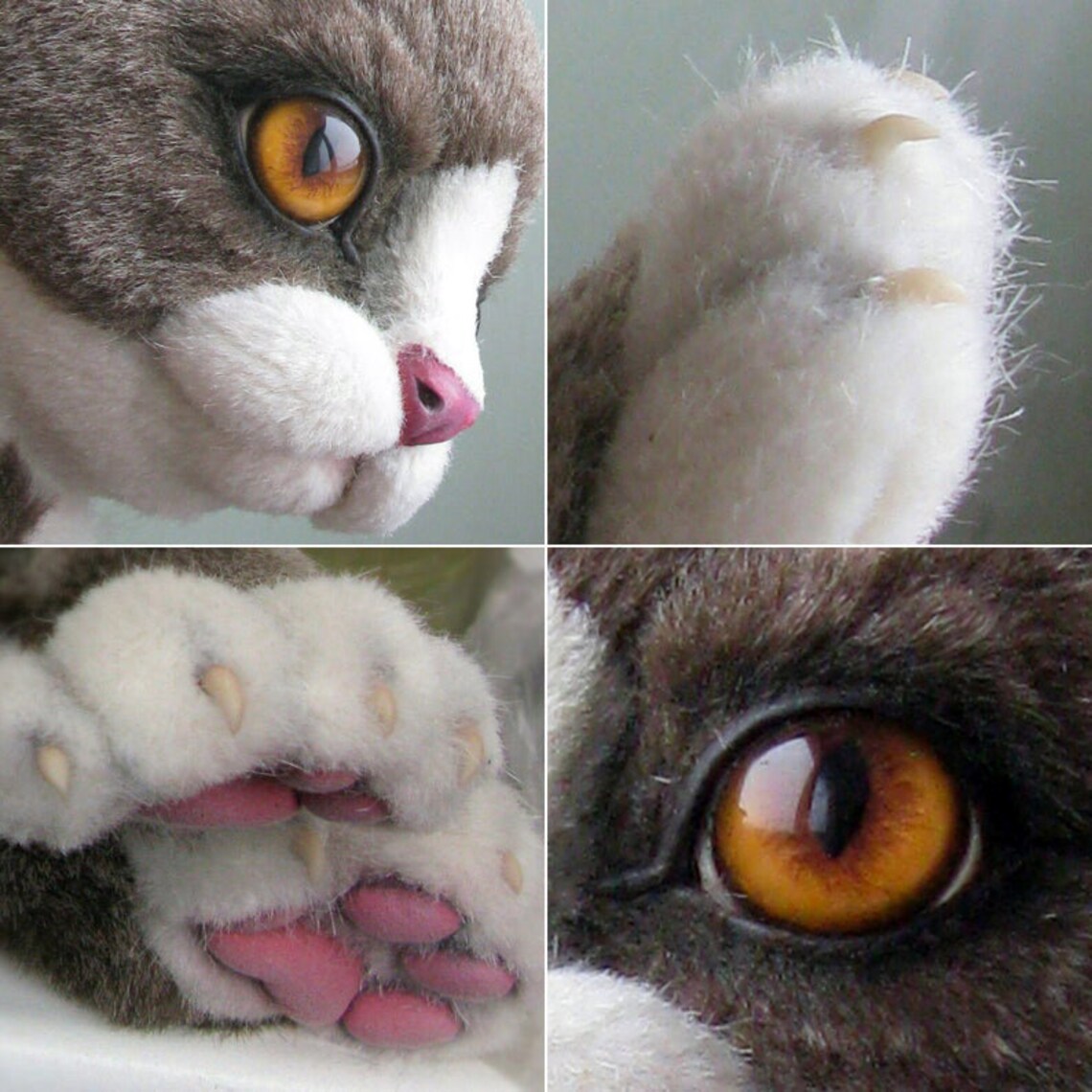 Poseable artist cat Animals realistic style ooak teddy | Etsy