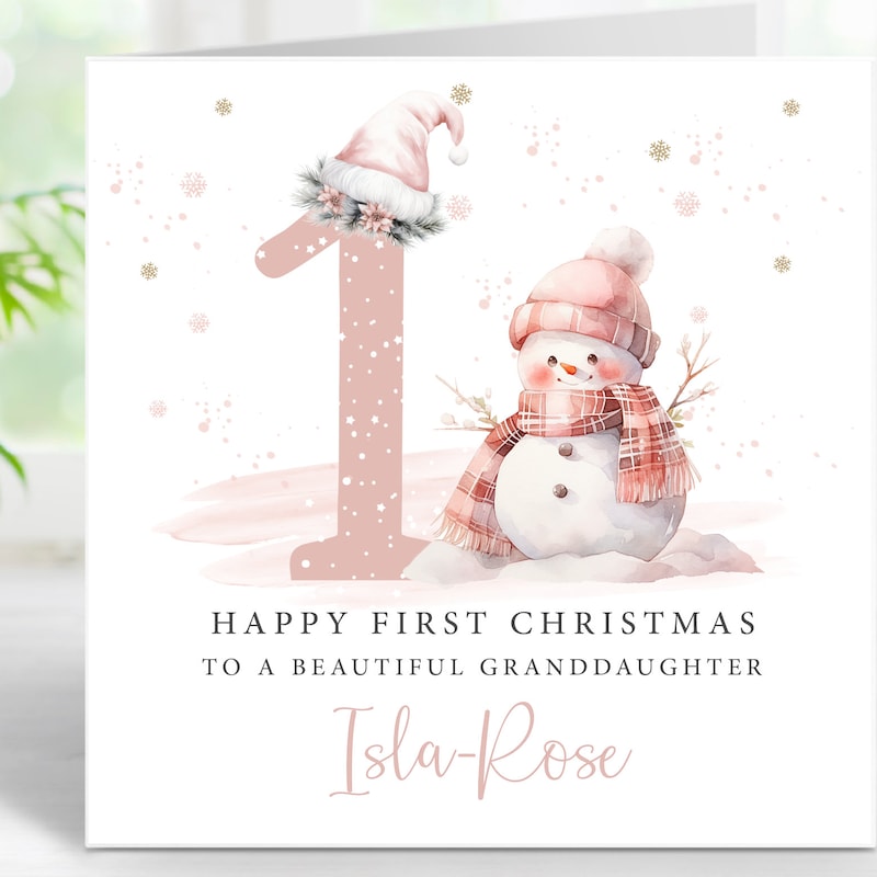 Baby First Christmas Card - Etsy UK