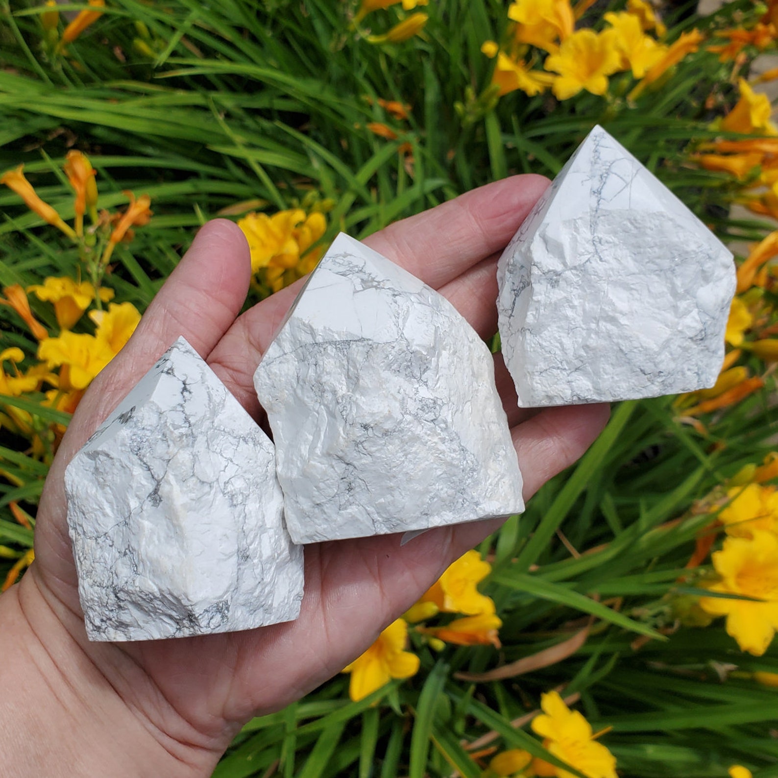 Howlite Rough Polished Point White Howlite Rough Howlite | Etsy