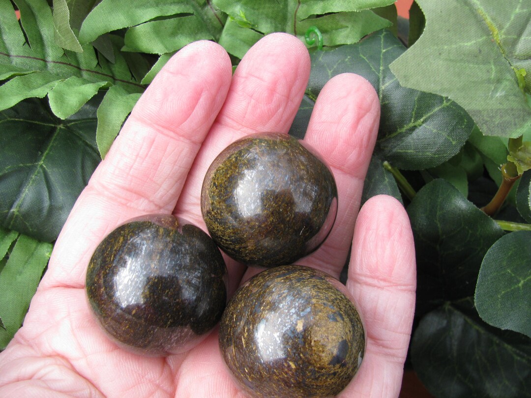 Bronzite Sphere - Natural Bronzite - Gemstone Sphere - Healing Stone ...