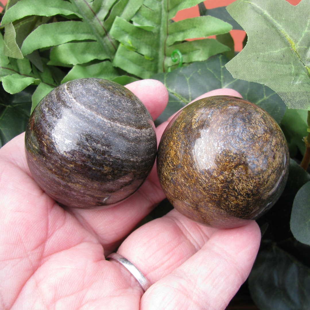 Bronzite Sphere - Natural Bronzite - Gemstone Sphere - Healing Stone ...