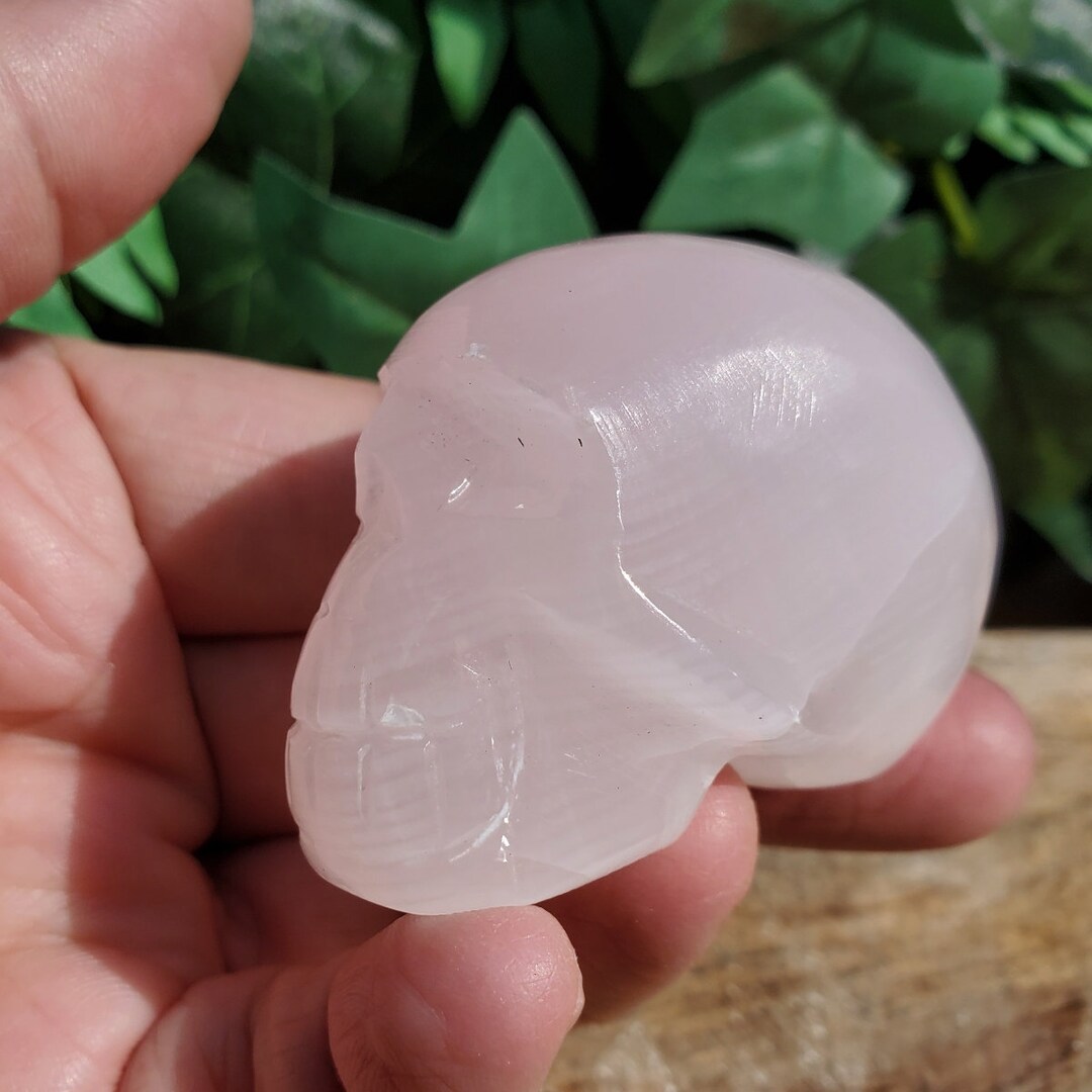 Mangano Calcite Crystal Skull, Pink Calcite Crystal Skull for Inner ...