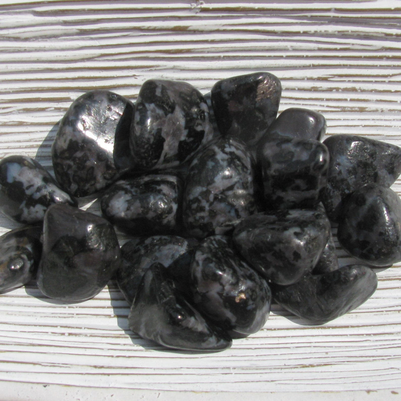 Indigo Gabbro Gabbro Tumbled Stones tumbled Gemstones Spiritual Stone ...