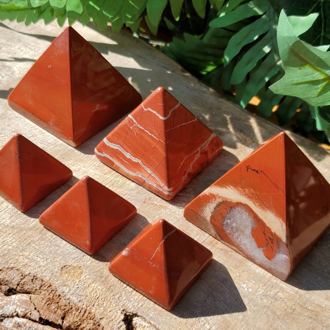 Red Jasper Pyramid for Root Chakra, Jasper Pyramid for Grounding and ...